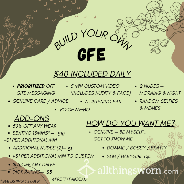 BuildaGFE Personalize Your Girlfriend Experience With