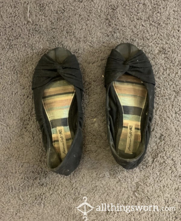 Dirty Smelly Black Flats