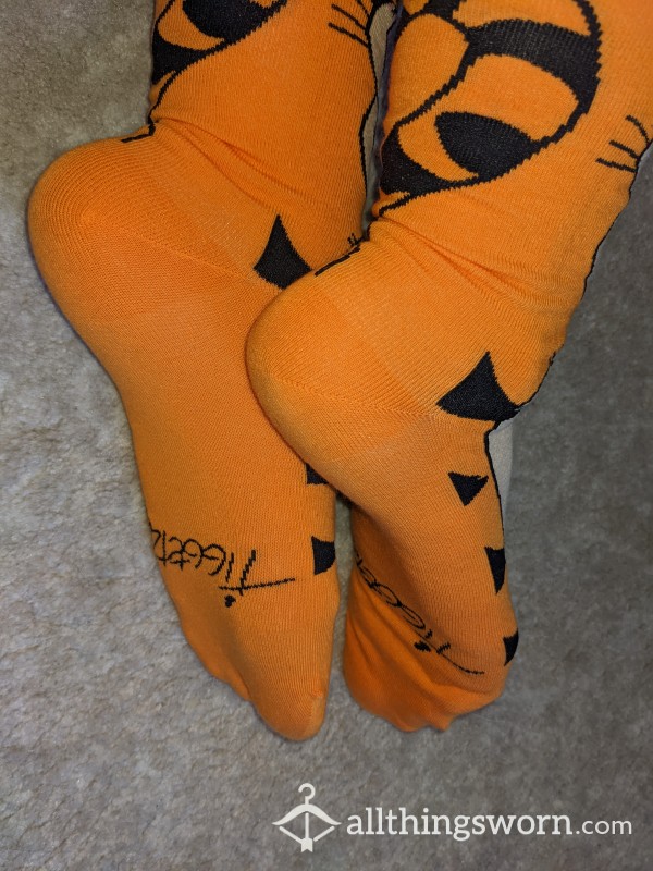 Silly Saturday Orange Tigger Socks