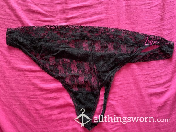 Tiny Black Thong On Huge Fat A