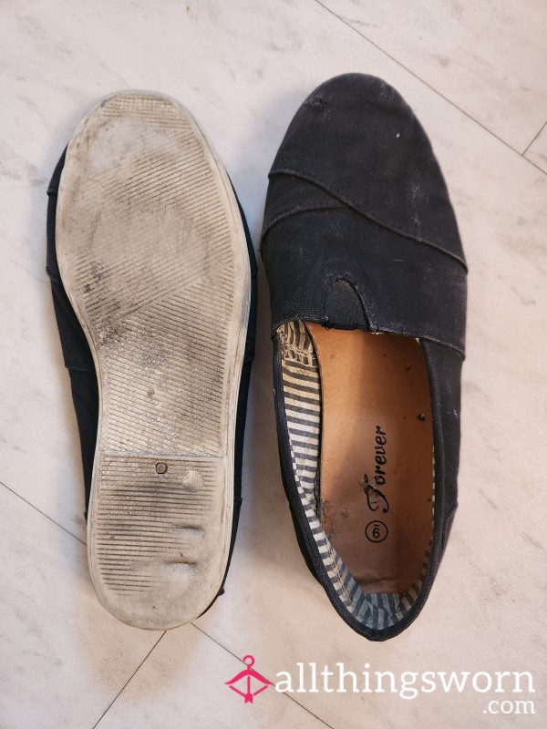 VERY Well Worn Dancing Flats