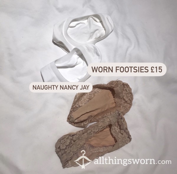 Worn Footsies In My Workout Trainers Lace Or Silicone