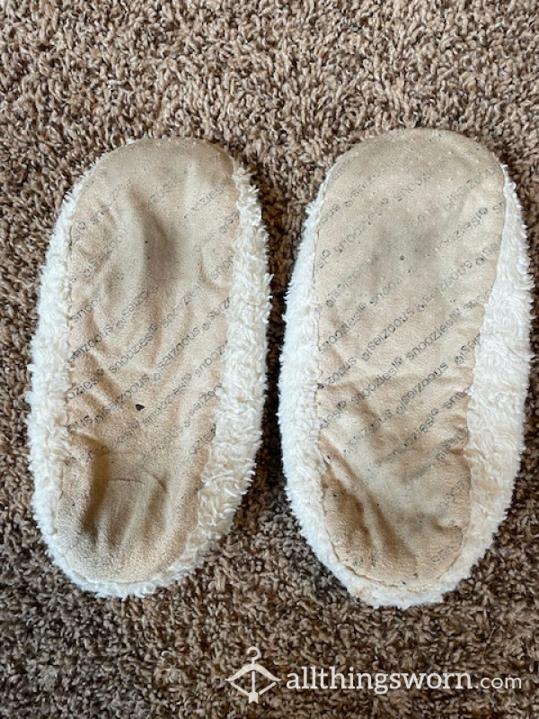 Worn Out House Slippers Old